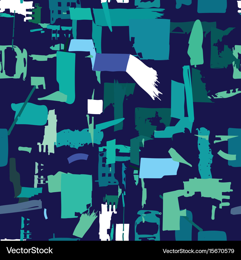 Artisan seamless pattern with abstract shapes and Vector Image
