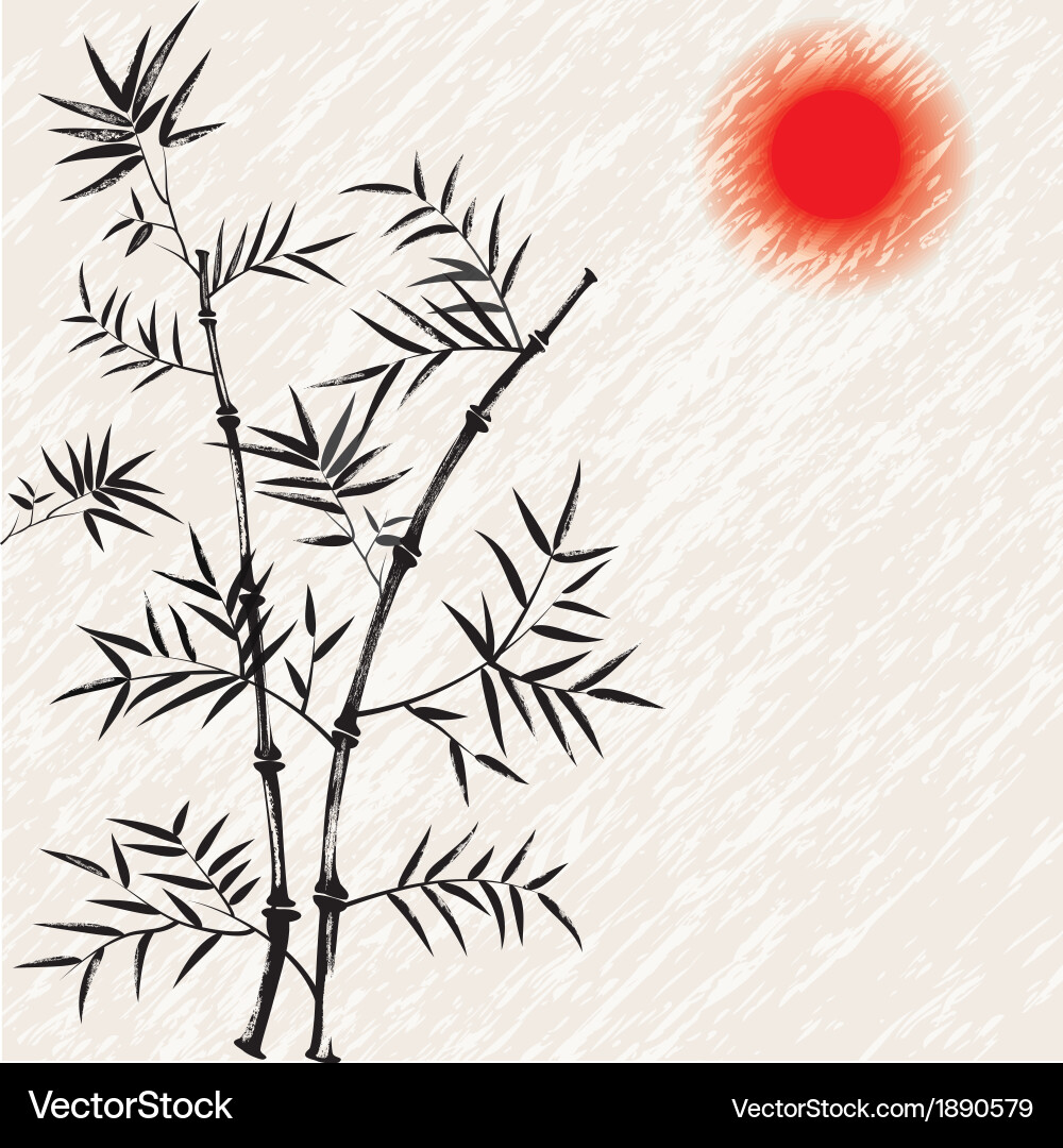 Bamboo japanese asian Royalty Free Vector Image