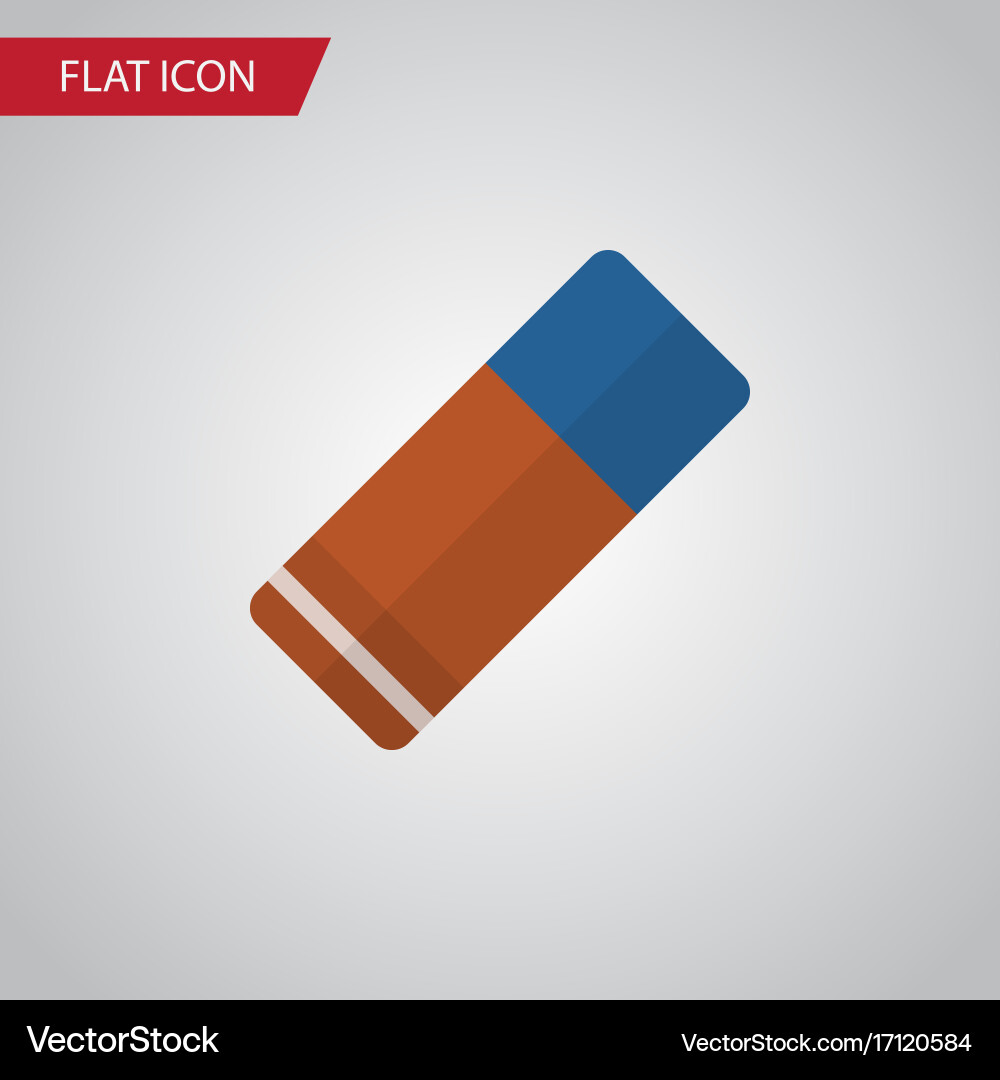Isolated eraser flat icon rubber element Vector Image