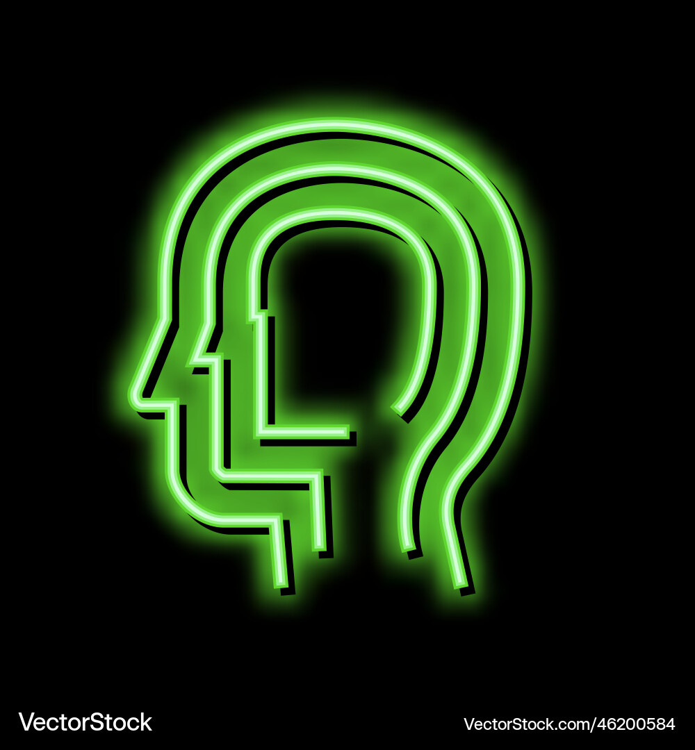 Ontology philosophy neon glow icon Royalty Free Vector Image