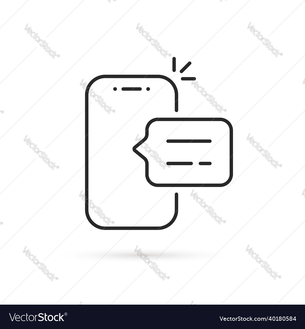 Popup message or voicemail in linear phone Vector Image