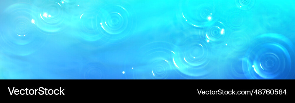 Water drop wave circle texture on surface Vector Image