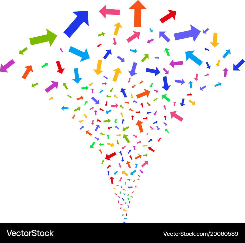Arrow fountain stream Royalty Free Vector Image