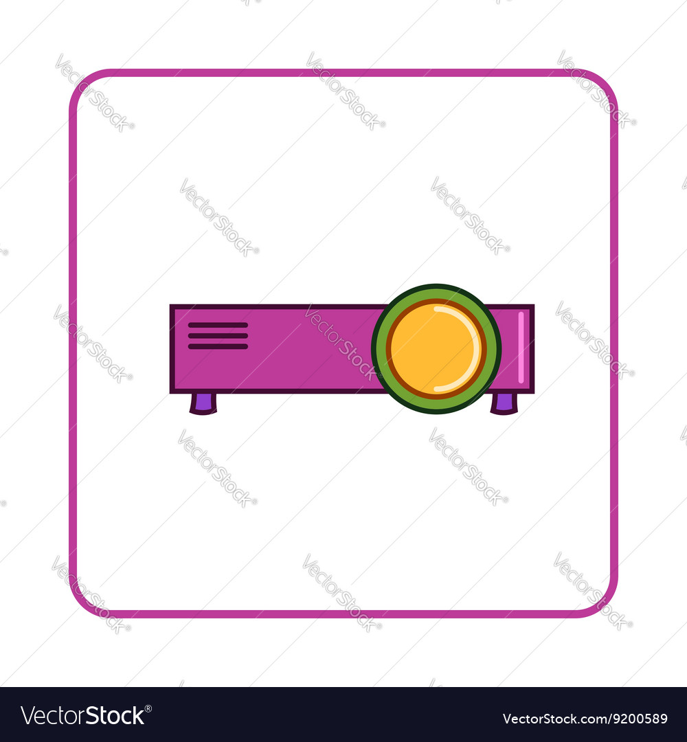Projector icon simple style Royalty Free Vector Image