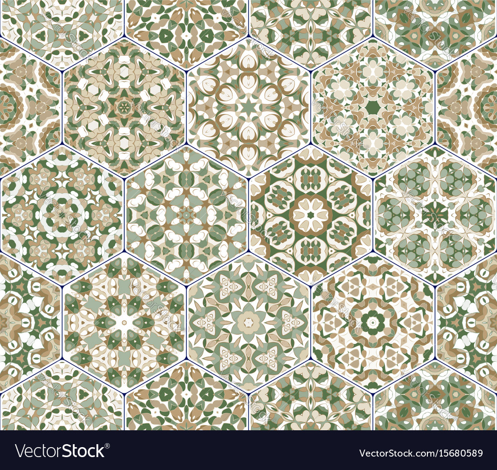 Set of hexagonal patterns Royalty Free Vector Image
