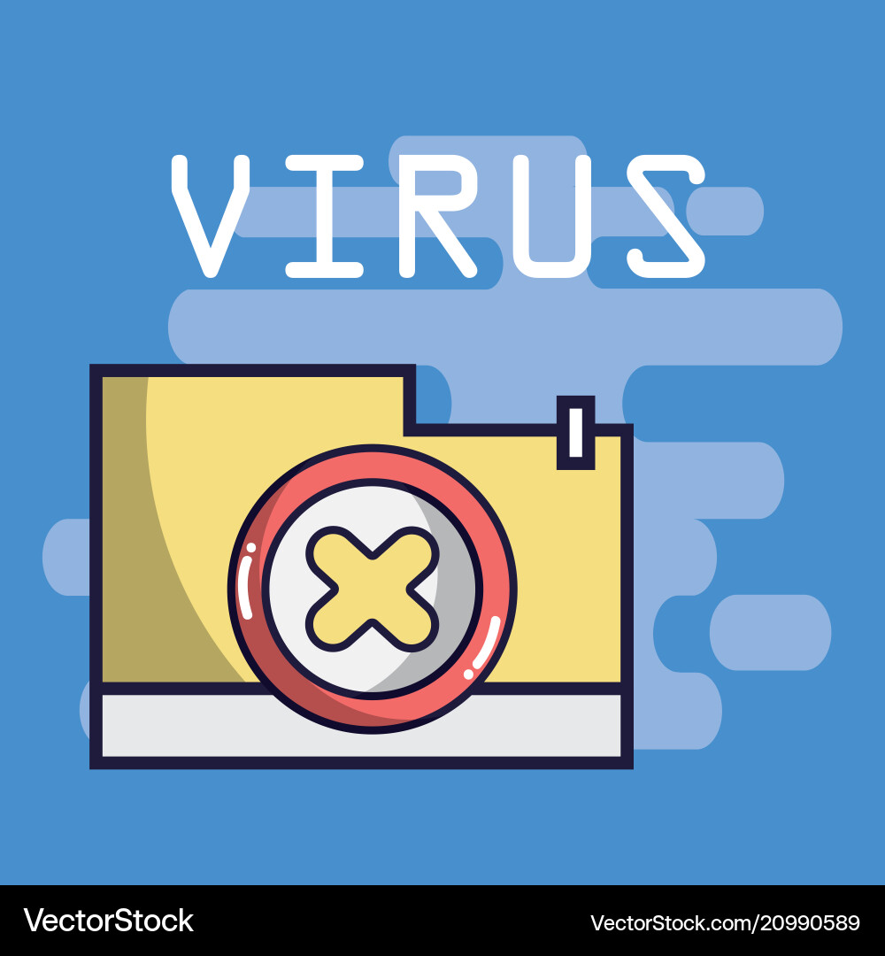 Virus detection security system Royalty Free Vector Image