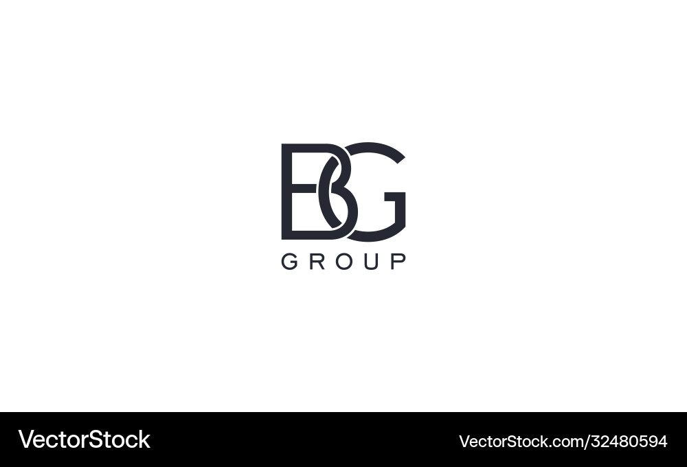 Creative and abstract b g letter for business Vector Image