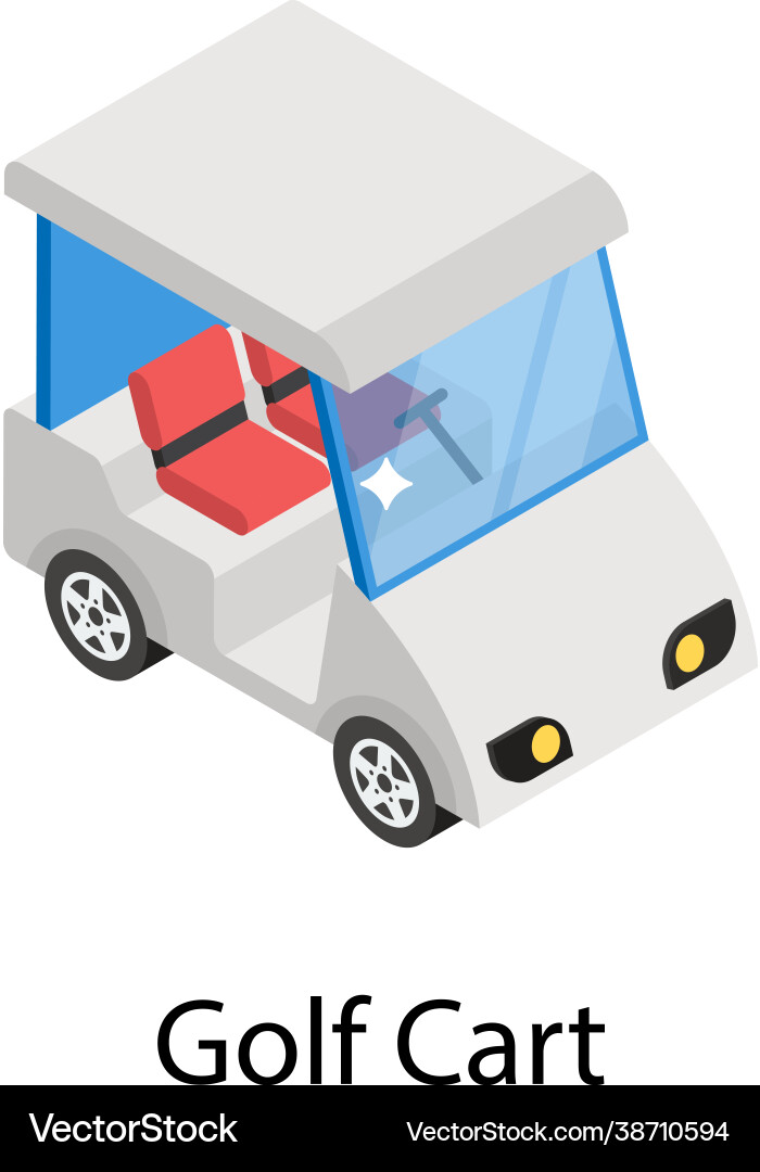 Golf cart Royalty Free Vector Image - VectorStock