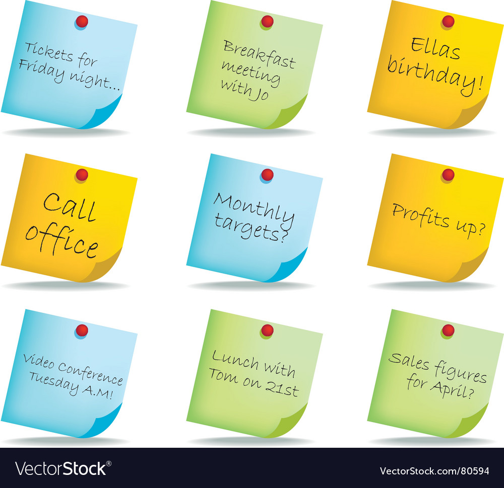 Notes Royalty Free Vector Image - VectorStock
