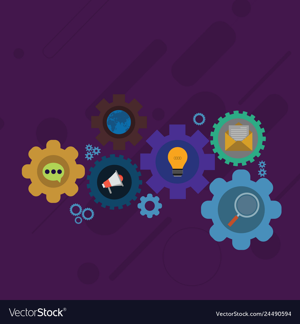 Set of global social networking icons inside Vector Image Set of global social networking icons inside Vector Image