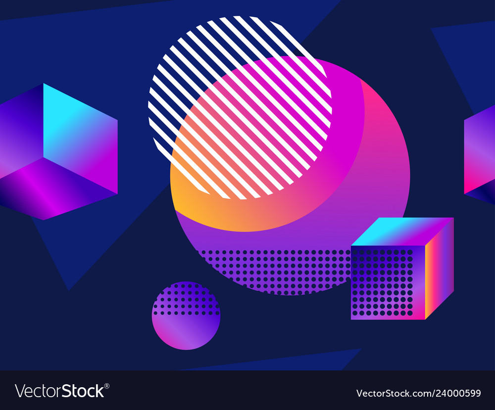 Futuristic seamless pattern with geometric shapes Vector Image