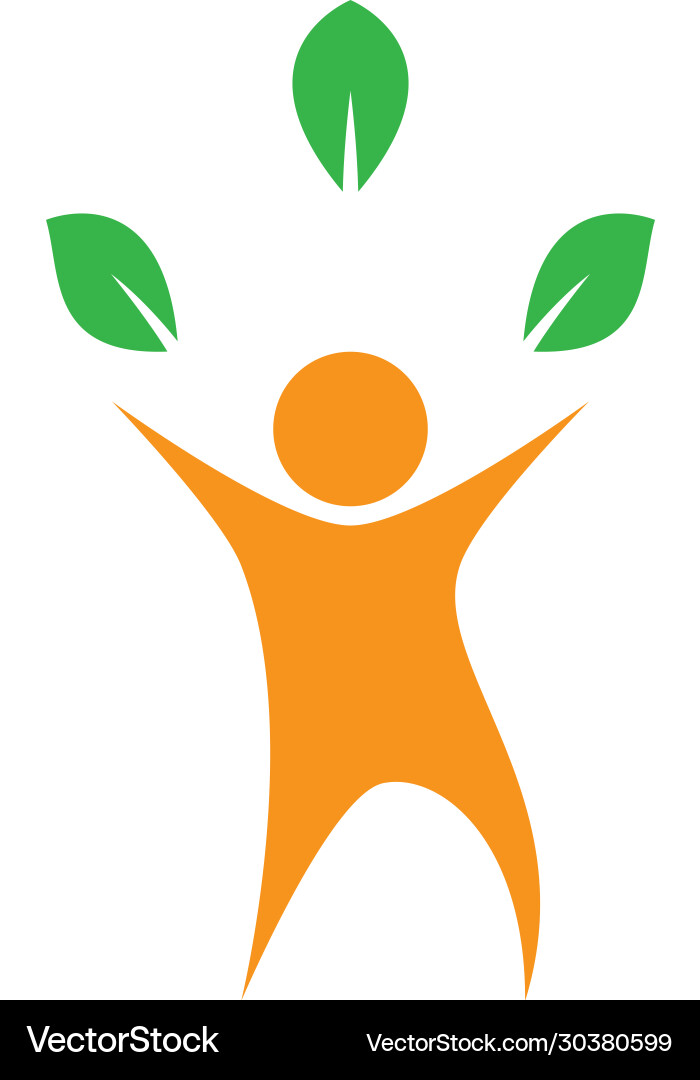 Human health symbol design Royalty Free Vector Image