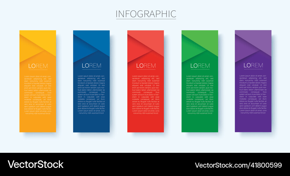 Info graphic template with 5 options Royalty Free Vector