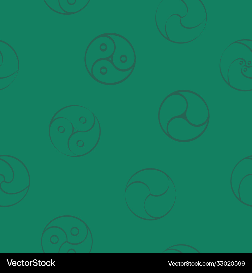 Seamless pattern with gankyil tibetan symbol Vector Image