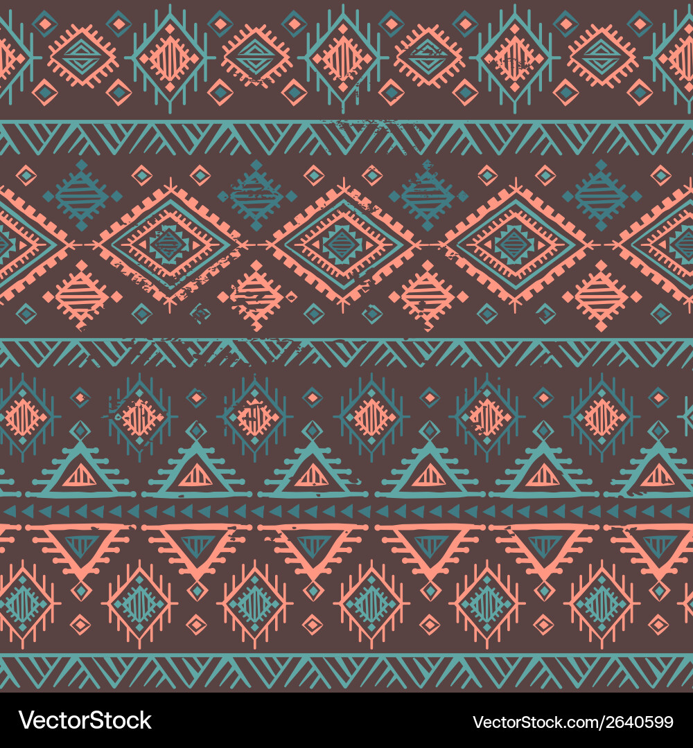Tribal vintage ethnic seamless Royalty Free Vector Image