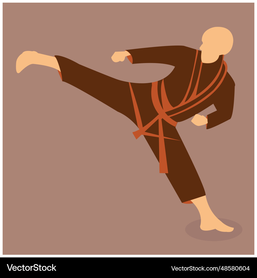 Image of martial artist Royalty Free Vector Image