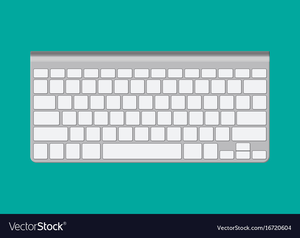Modern aluminum computer keyboard Royalty Free Vector Image