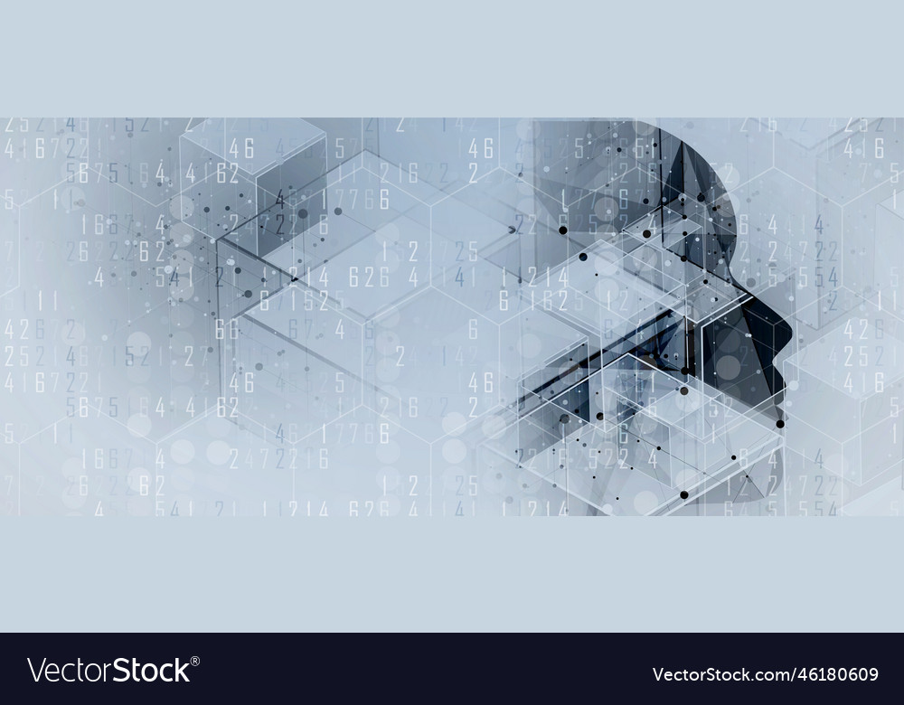 Artificial intelligence technology web background Vector Image