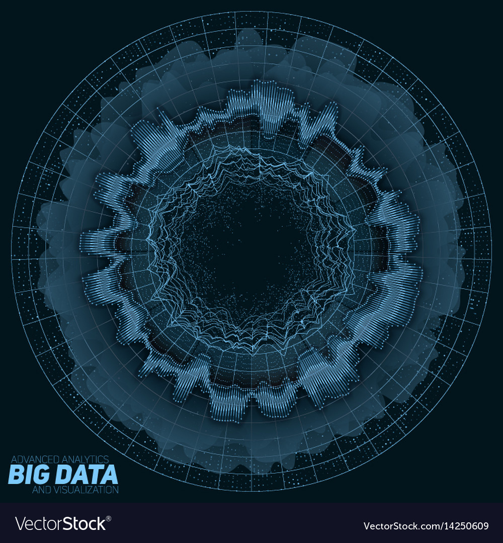 Big data green visualization Royalty Free Vector Image