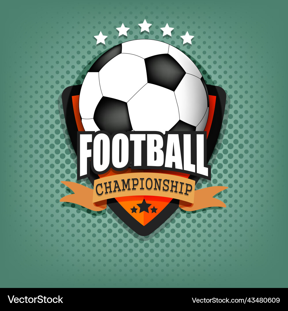 Football logo template design Royalty Free Vector Image
