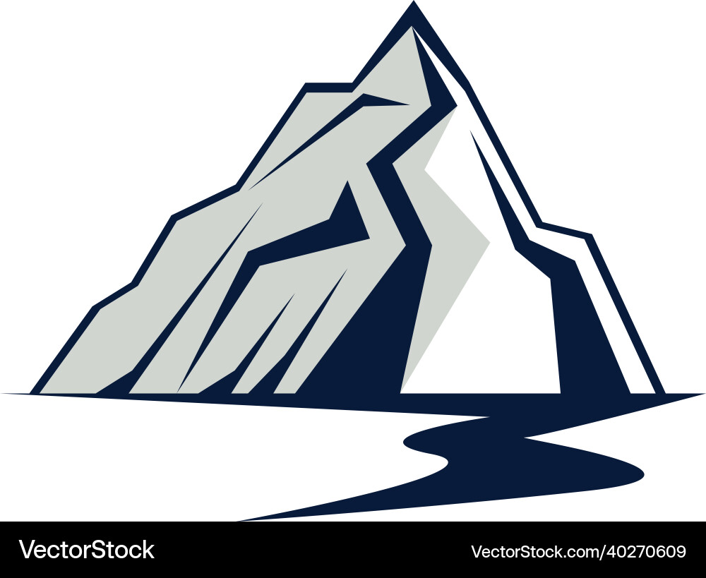 Mountain peak adventure Royalty Free Vector Image