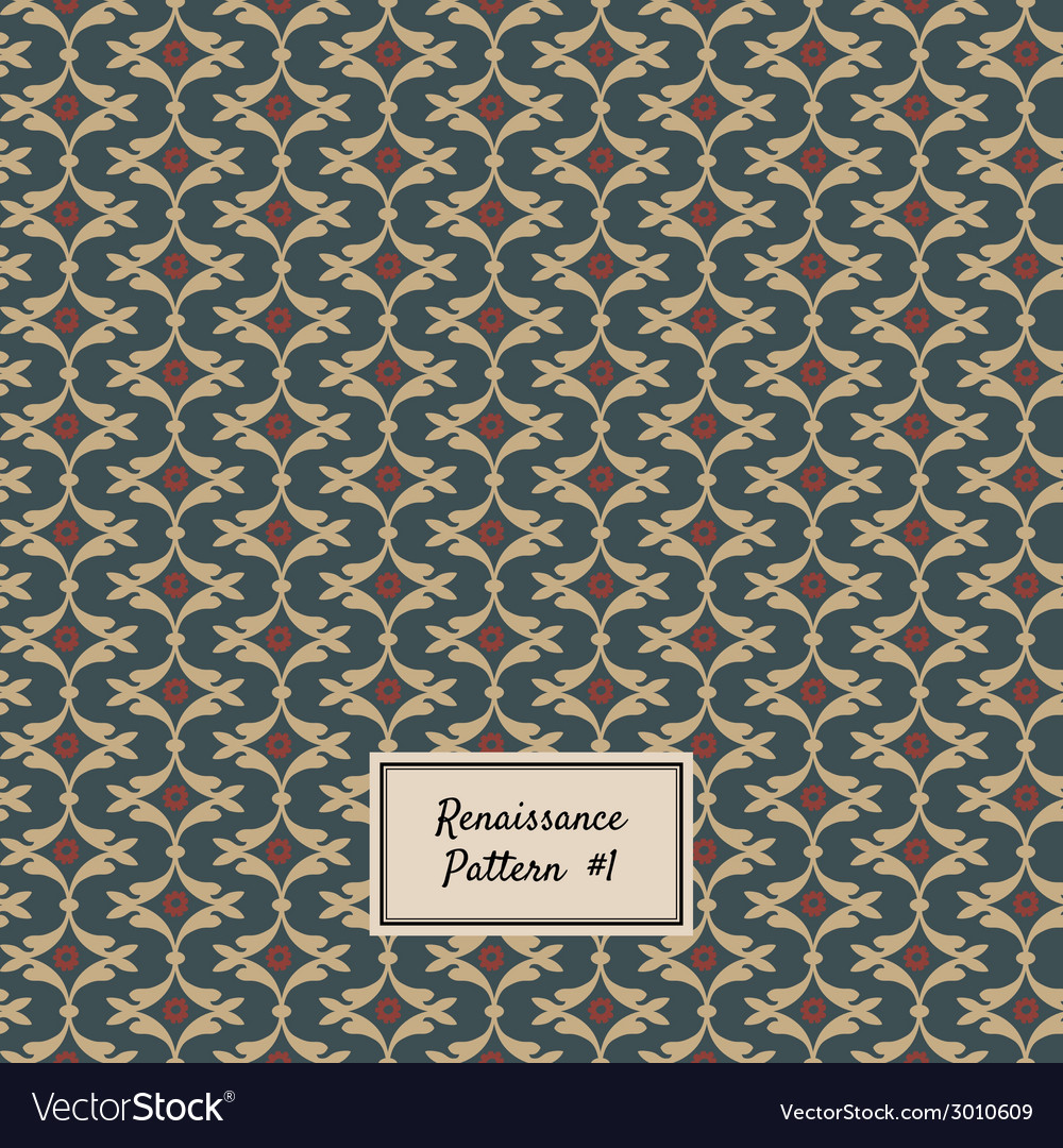 Pattern renaissance style Royalty Free Vector Image
