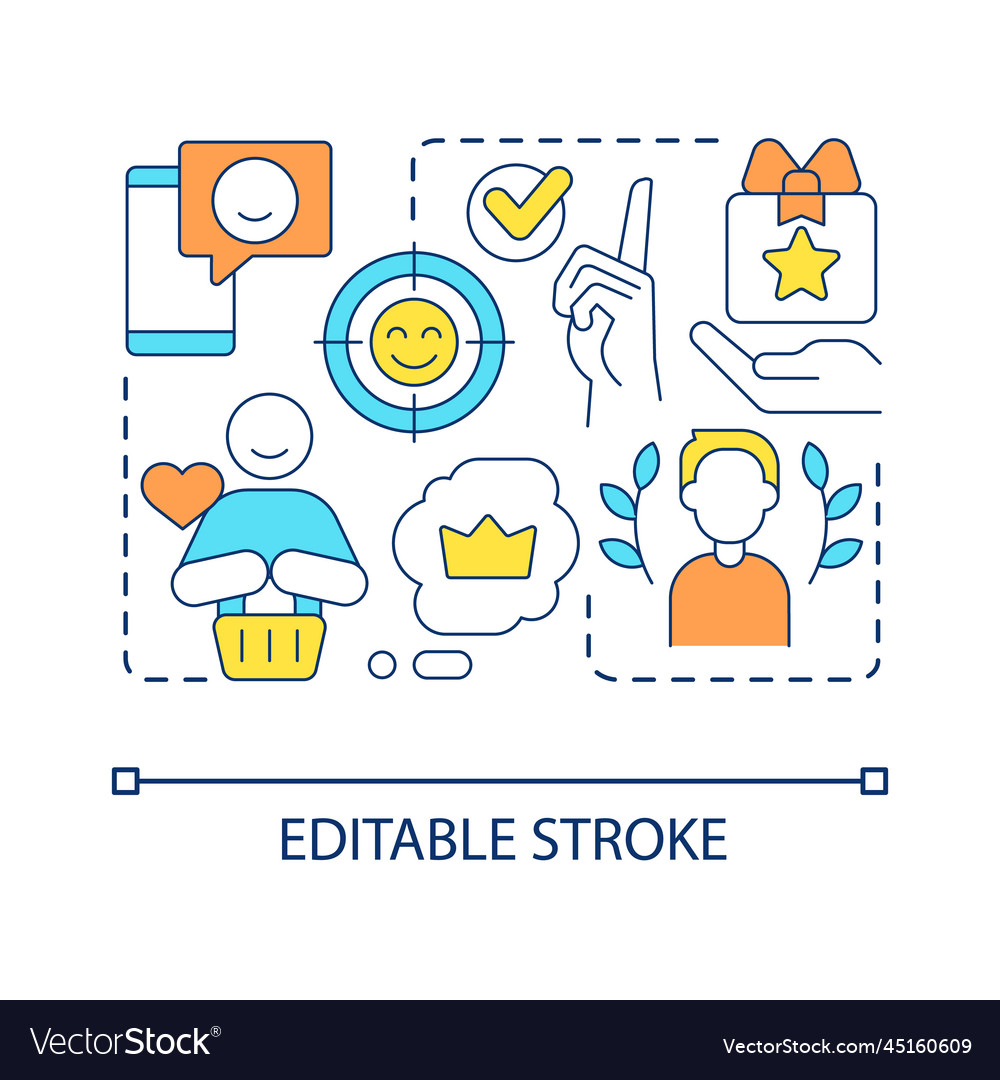 Strengthening customer loyalty concept icon Vector Image Strengthening customer loyalty concept icon Vector Image