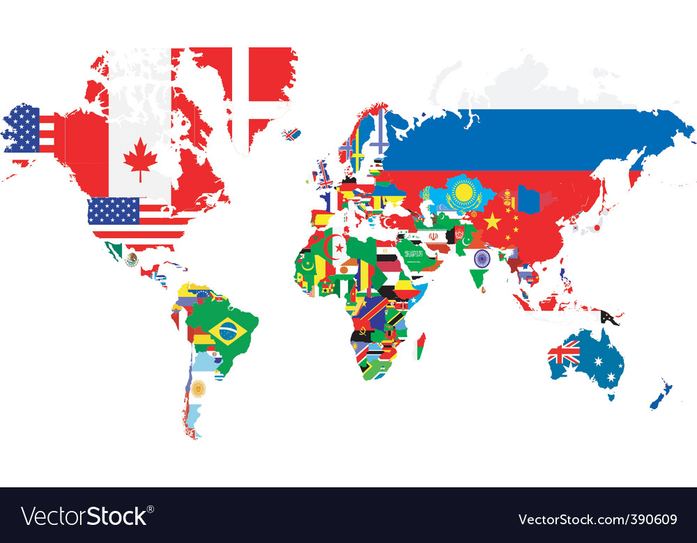 World map Royalty Free Vector Image - VectorStock