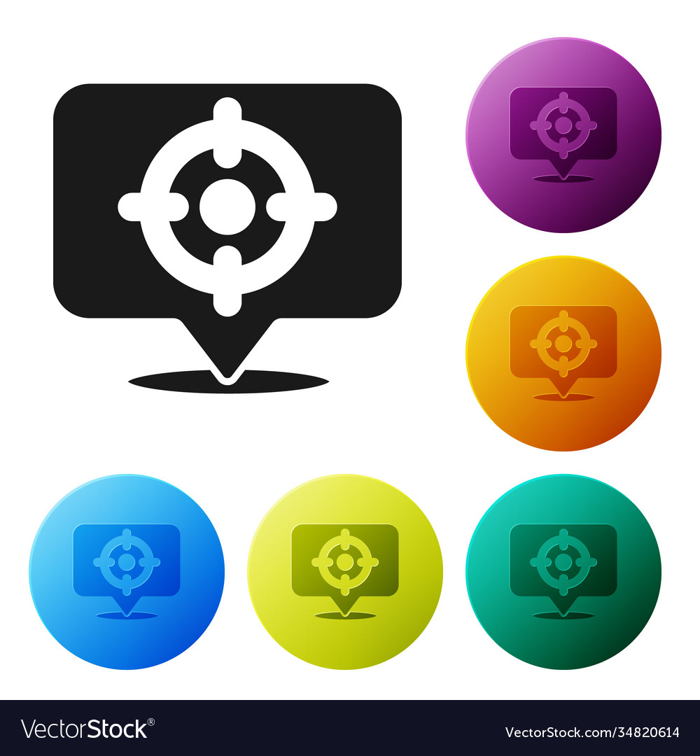 Black target sport icon isolated on white Vector Image Black target sport icon isolated on white Vector Image