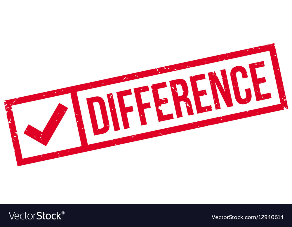 Difference rubber stamp Royalty Free Vector Image