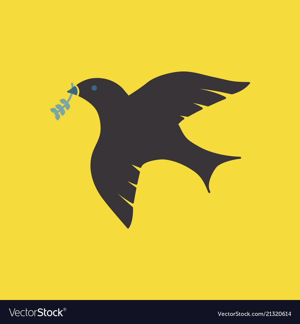 Dove peace icon flying bird peace concept Vector Image Dove peace icon flying bird peace concept Vector Image