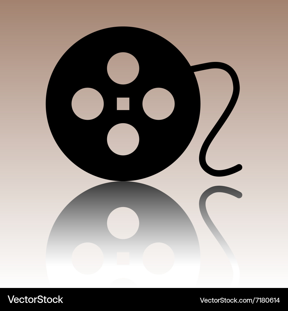 Film circular icon on white background Royalty Free Vector