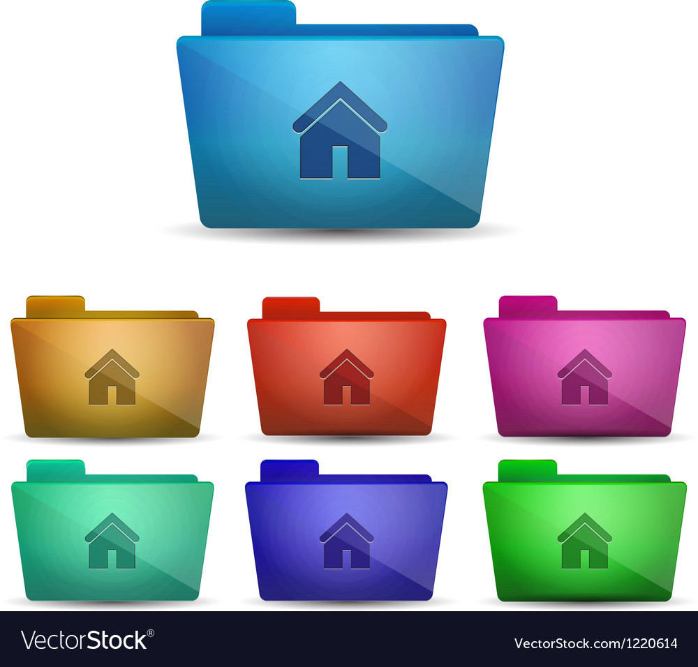 Home folder Royalty Free Vector Image - VectorStock