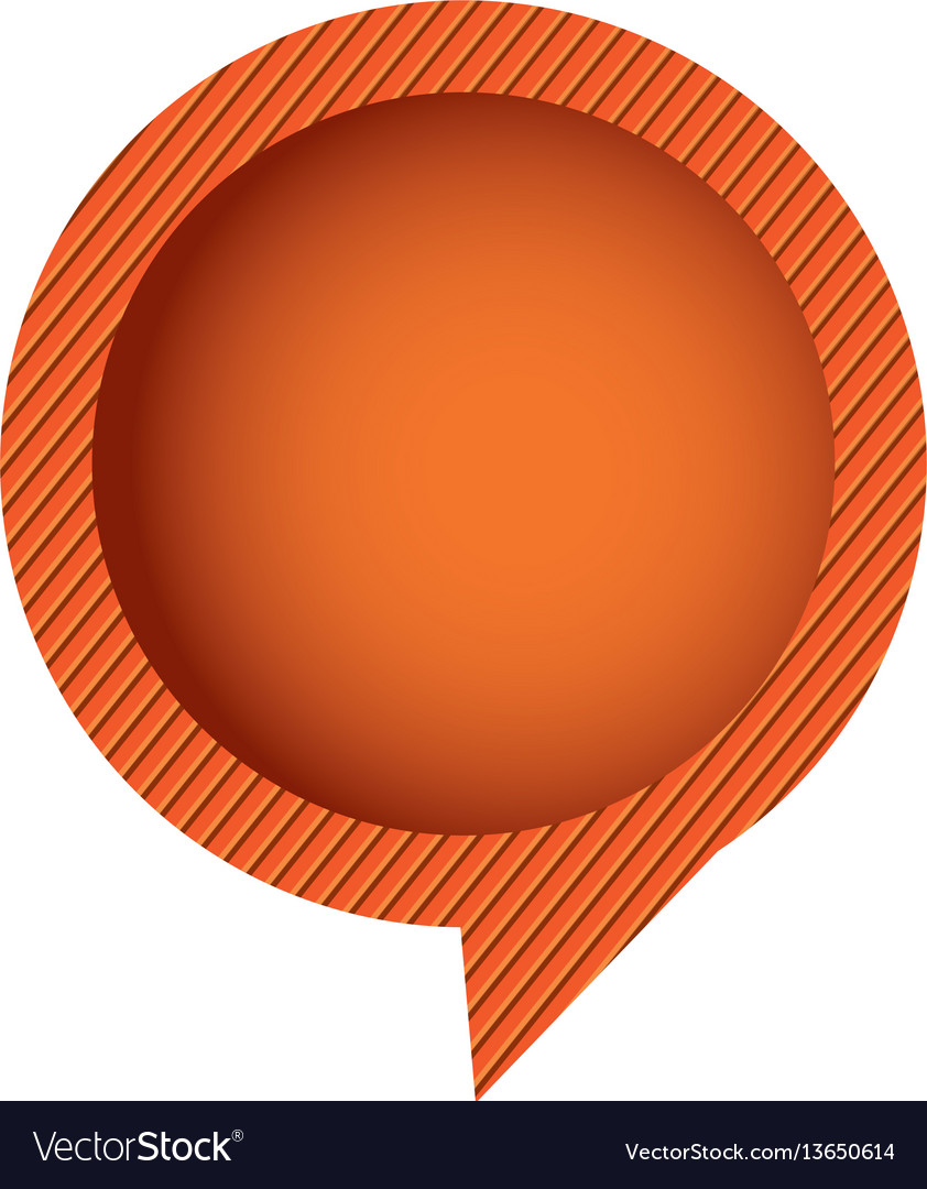 Orange chat circle bubble Royalty Free Vector Image