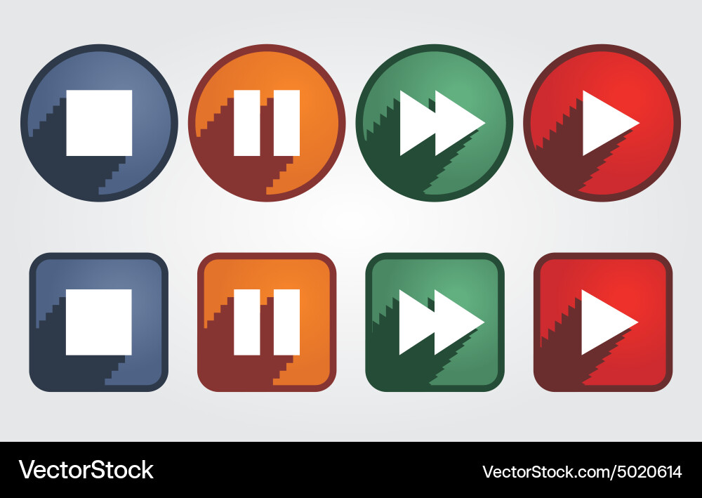 Set of different media icons Royalty Free Vector Image