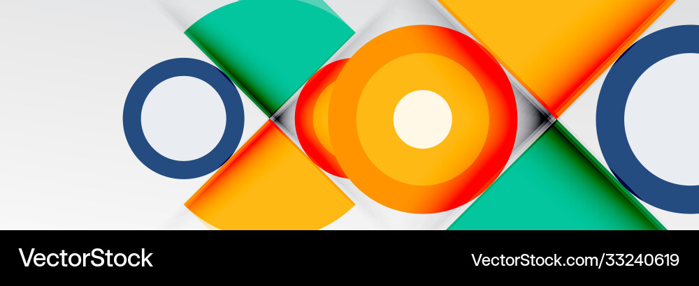 Bright color circles abstract round shapes Vector Image