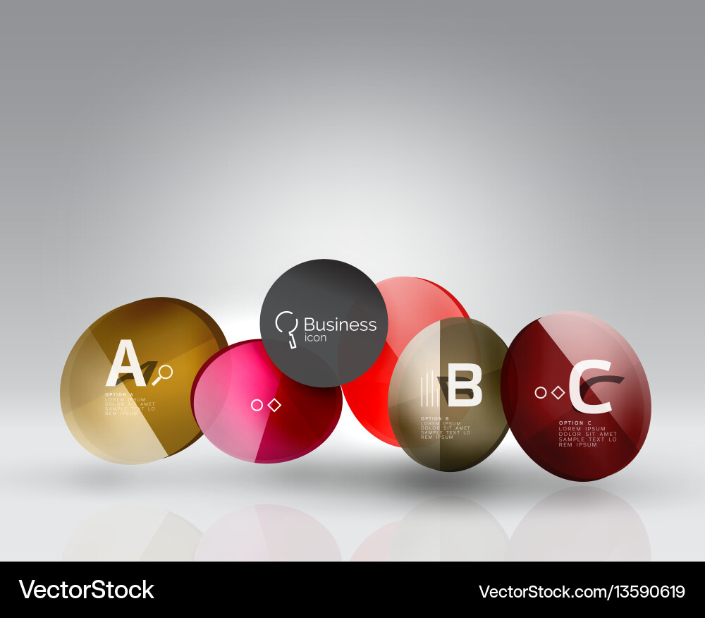 Circle banner template Royalty Free Vector Image