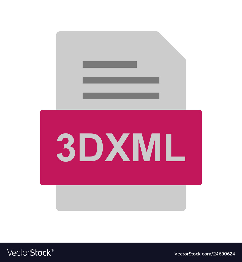 3dxml File Document Icon Royalty Free Vector Image