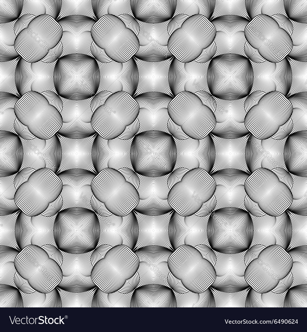 Design Seamless Monochrome Geometric Pattern Vector Image