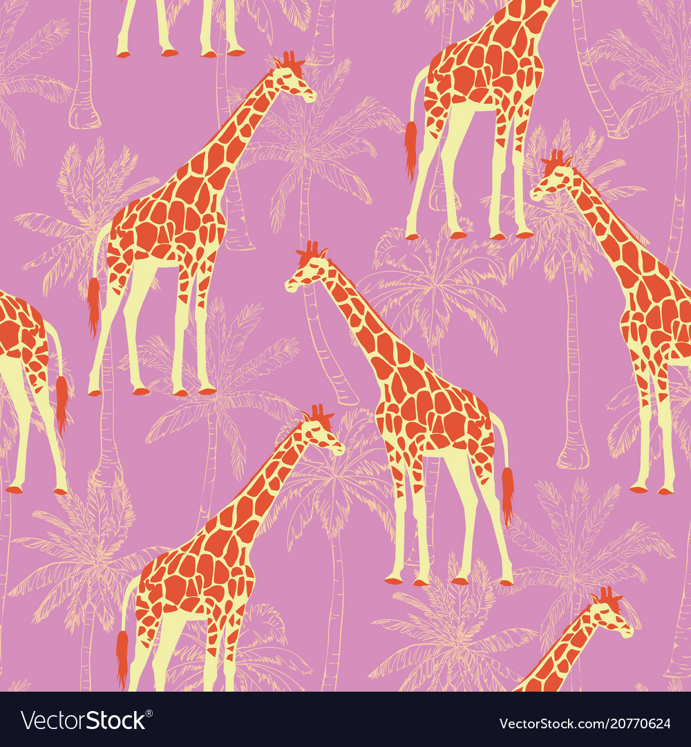 Giraffe pattern Royalty Free Vector Image - VectorStock