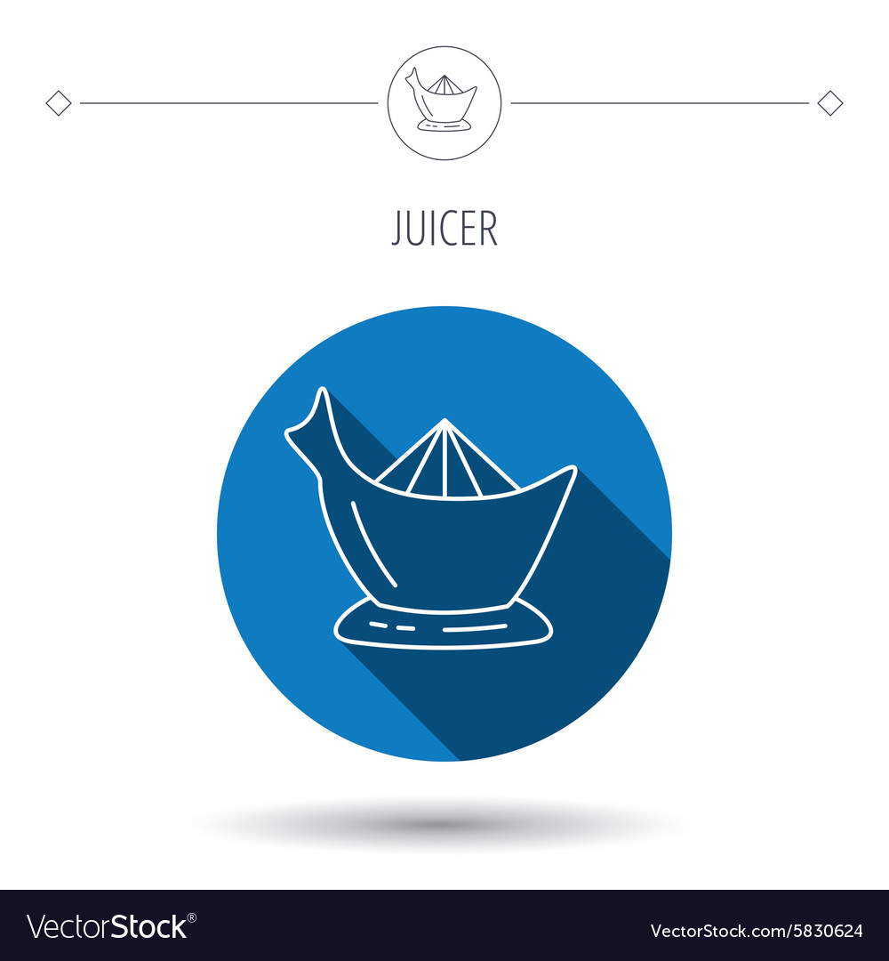 Juicer icon squeezer sign Royalty Free Vector Image