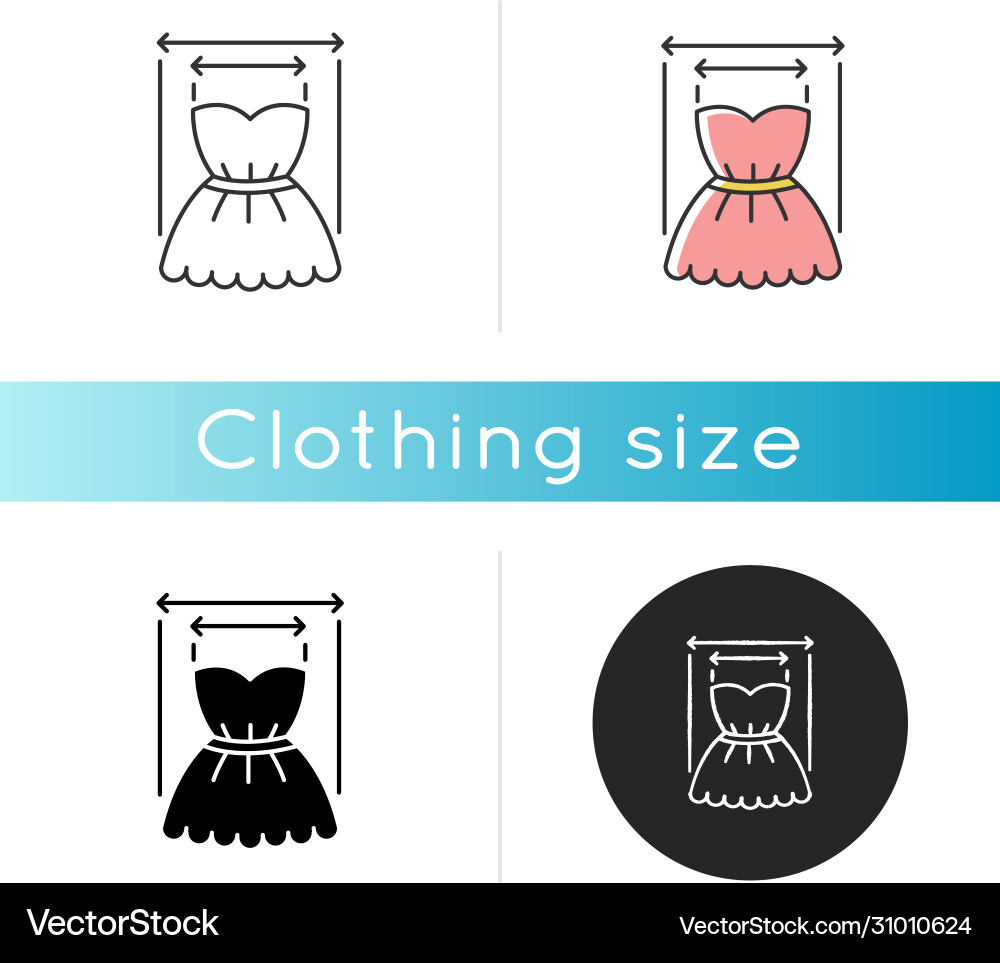 Product width icon linear black and rgb color Vector Image