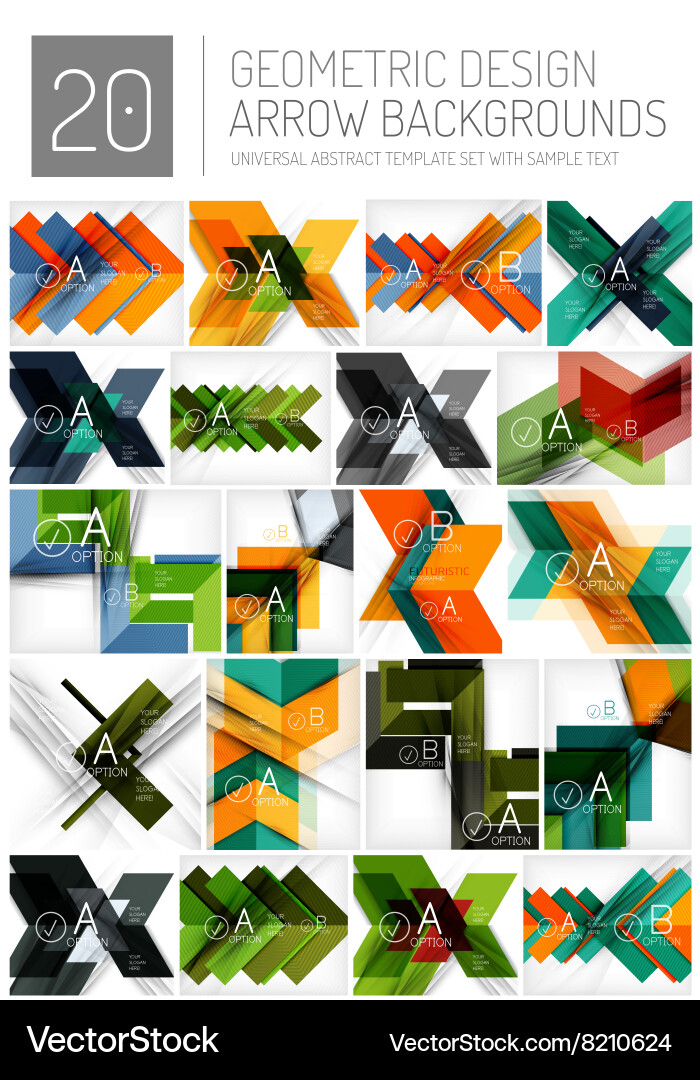Set of abstract backgrounds Royalty Free Vector Image