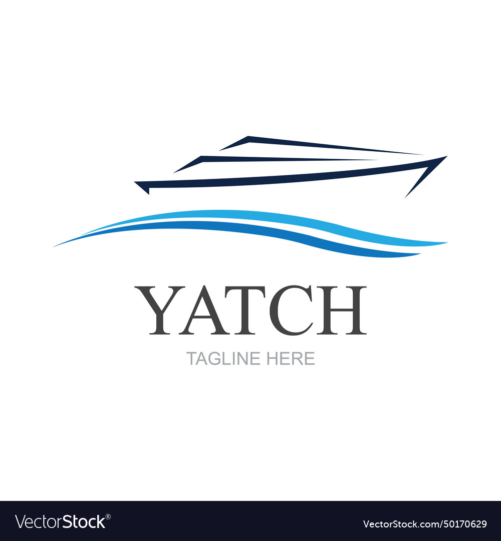 Sailing boat yacht logo Royalty Free Vector Image Sailing boat yacht logo Royalty Free Vector Image