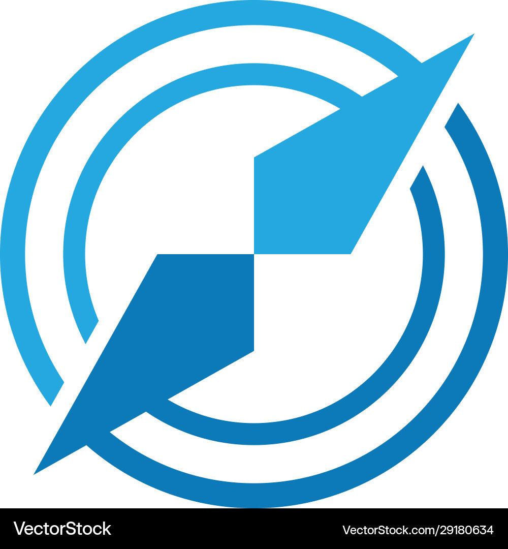 Compass logo template icon design Royalty Free Vector Image