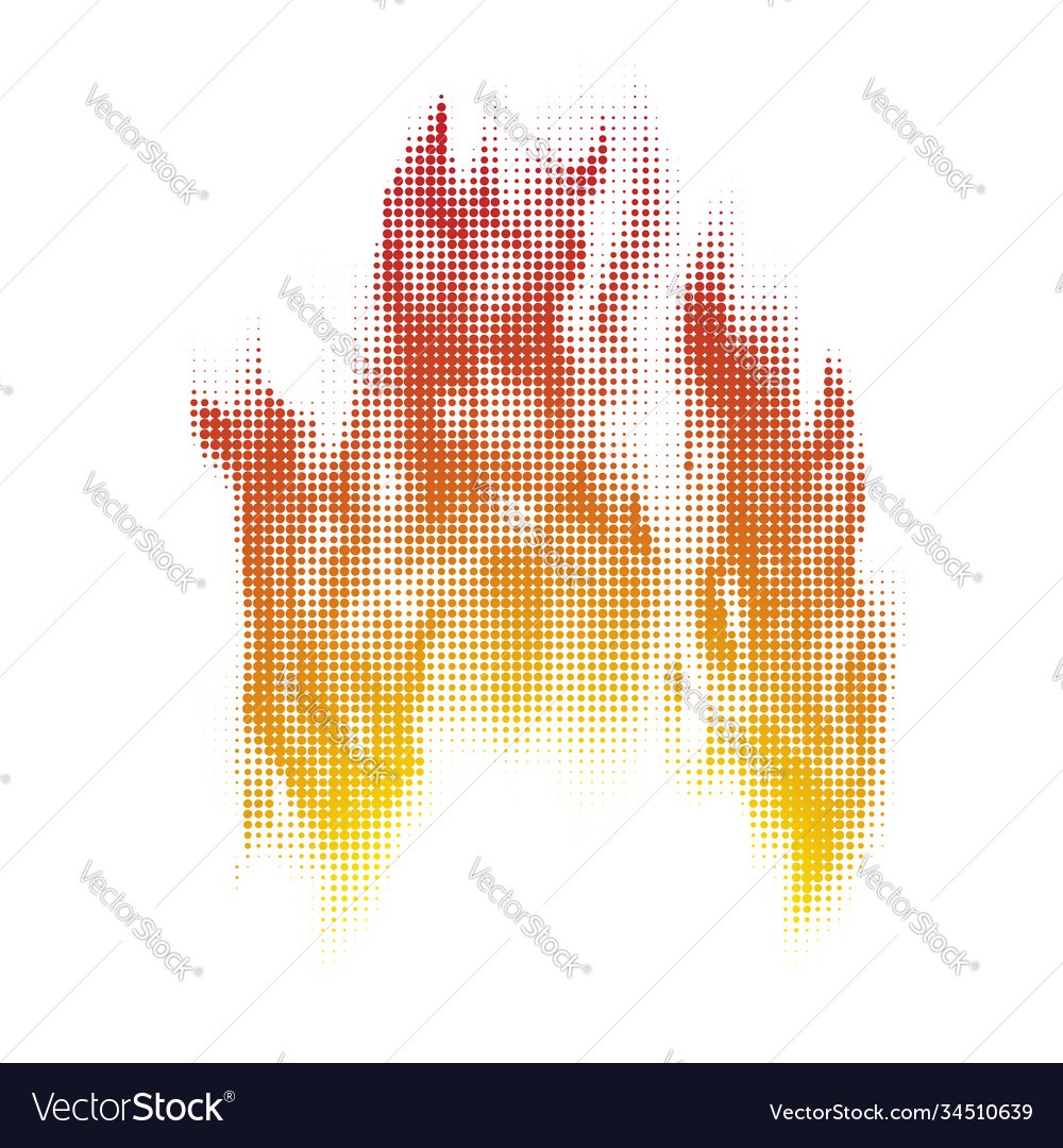 Halftone burn pattern set dots dotted texture Vector Image