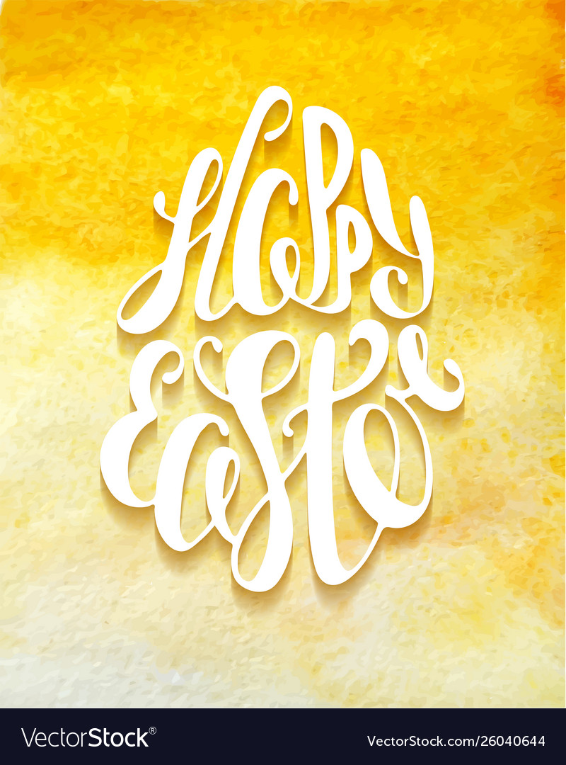 Happy easter typography design elements Royalty Free Vector