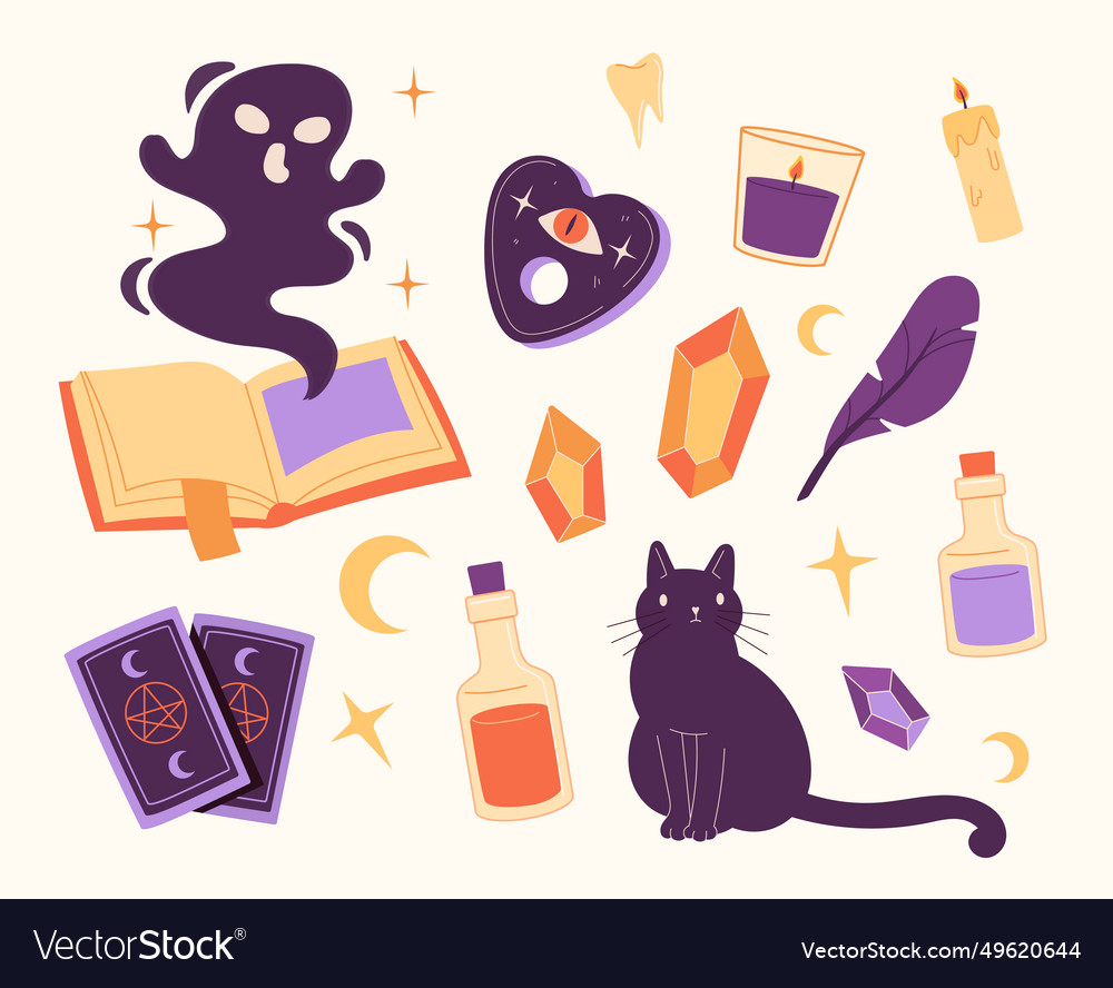 Magic objects set Royalty Free Vector Image - VectorStock