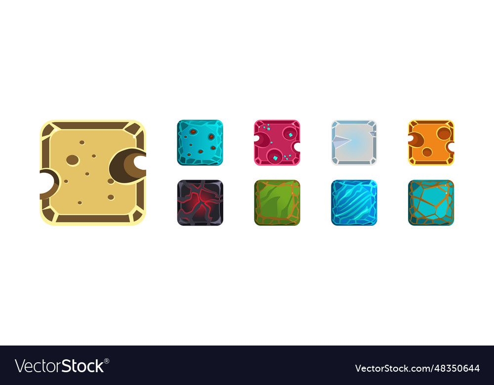 Square frame or button icon for app design Vector Image