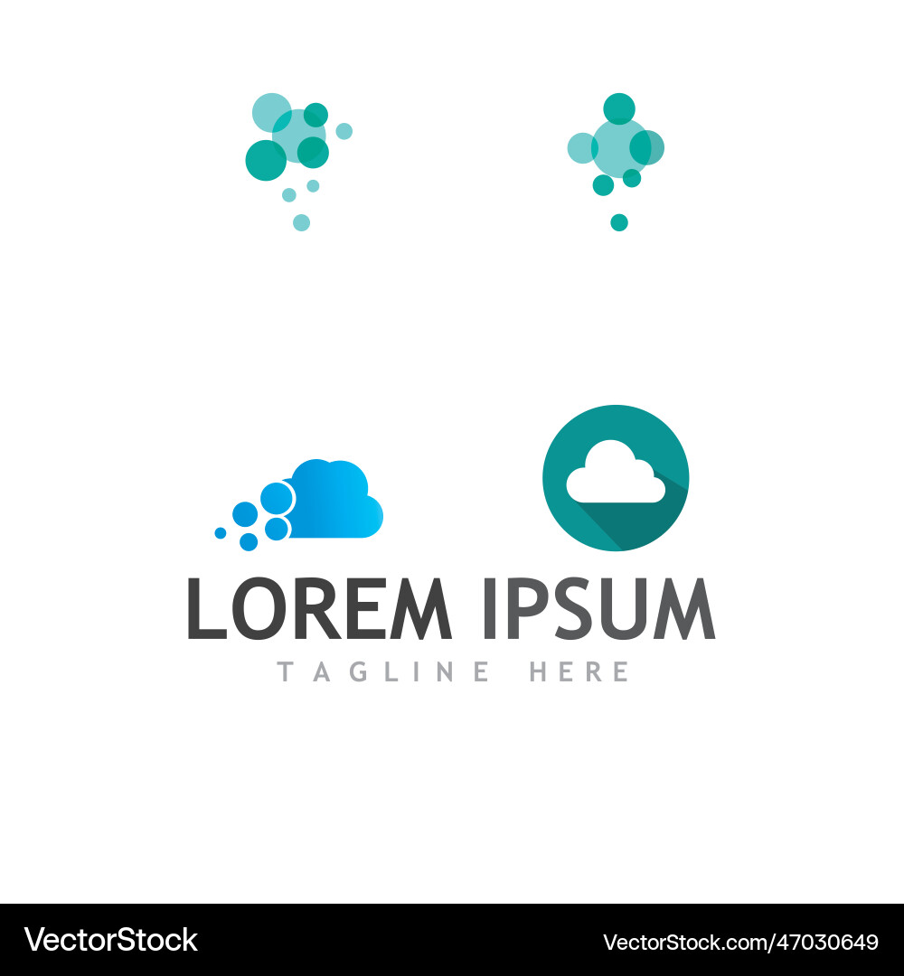 Cloud template Royalty Free Vector Image - VectorStock